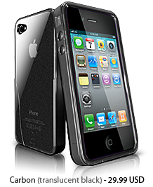 iSkin solo case for iPhone 4 (AT&T) Carbon Translucent Black iPhone 5 ...
